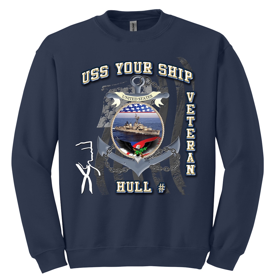 Custom Navy Ship Photo Sweatshirt, Veteran Gift - Etsy