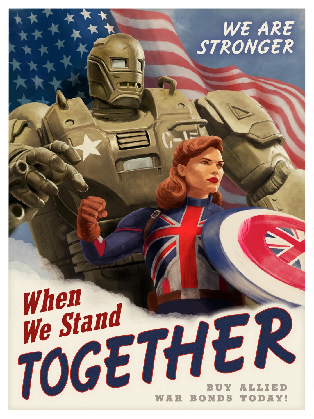 Captain Carter & Hydra Stomper WWII 18x24 Vintage-style Poster stronger ...