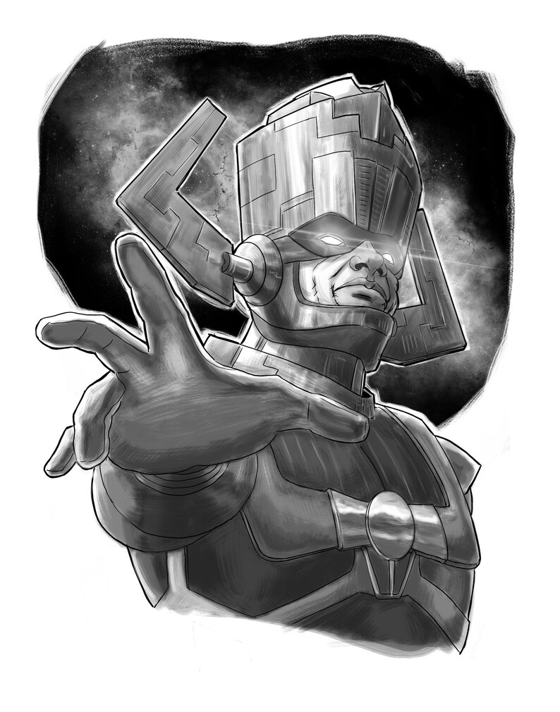 Galactus Original Print Wall Art Marvel Comics Fantastic | Etsy