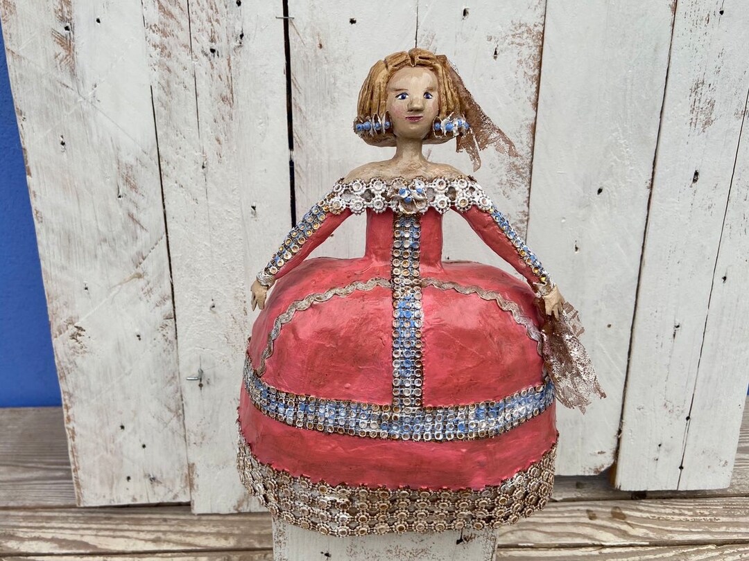 Menina Paper Mache, Ooak Doll, Art Doll, Collection Doll, Unique Piece ...