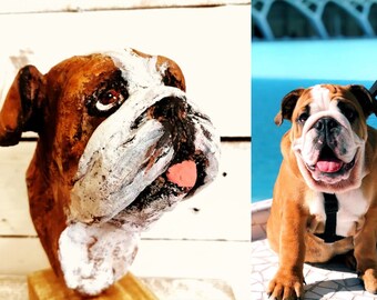 Dog Paper Mache Head | Etsy