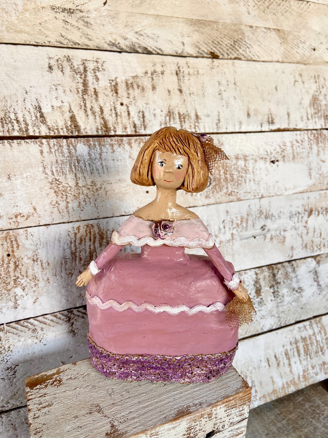 Menina Paper Mache Figure, Ooak Doll, Art Doll, Collection Doll, Unique ...