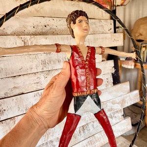 Acrobat Woman Mache Paper, Tightrope Walker Collection, Circus Figure ...