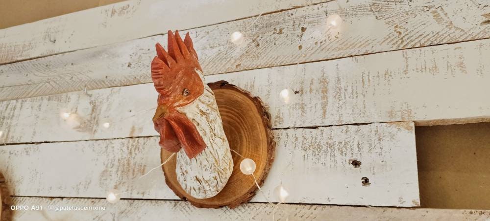 Fake Taxidermy Rooster Head Rooster Head Paper Mache | Etsy
