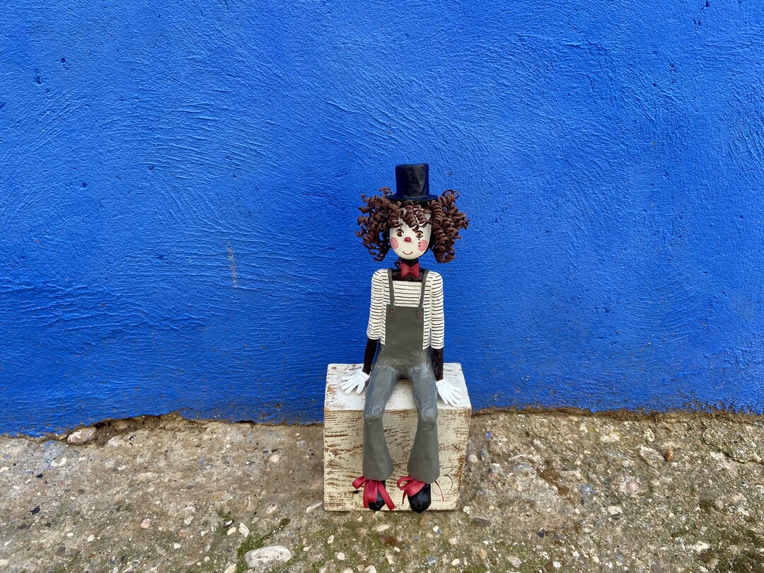 Paper Mache Mime, Woman Acrobat, Mime Figure, Clown Collection ...
