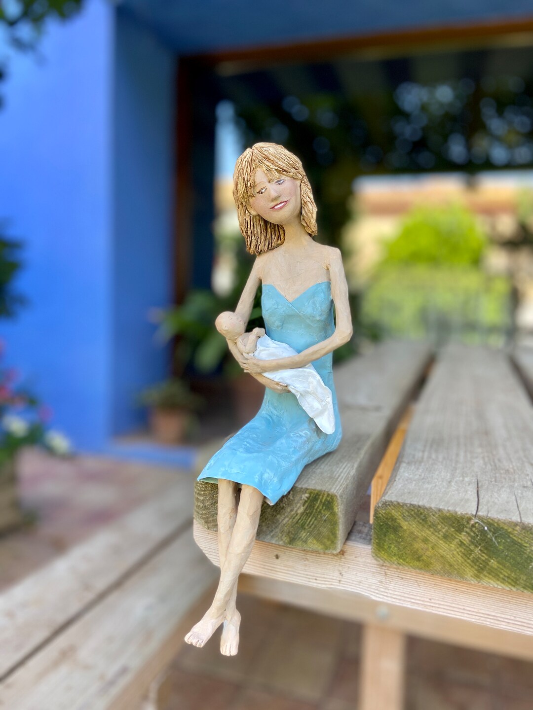 Mother and Child Sculpture, Mother Figure, OOAK Doll, Art Doll, Woman ...