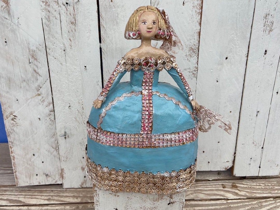 Menina Paper Mache, Ooak Doll, Art Doll, Collection Doll, Unique Piece ...