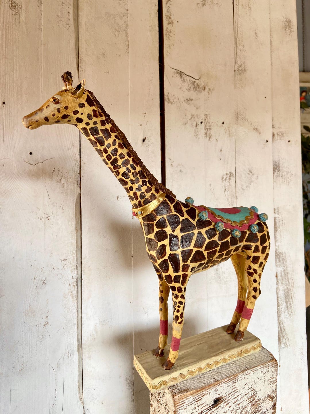 Paper Mache Circus Giraffe, Giraffe Figure Collection, Giraffe ...