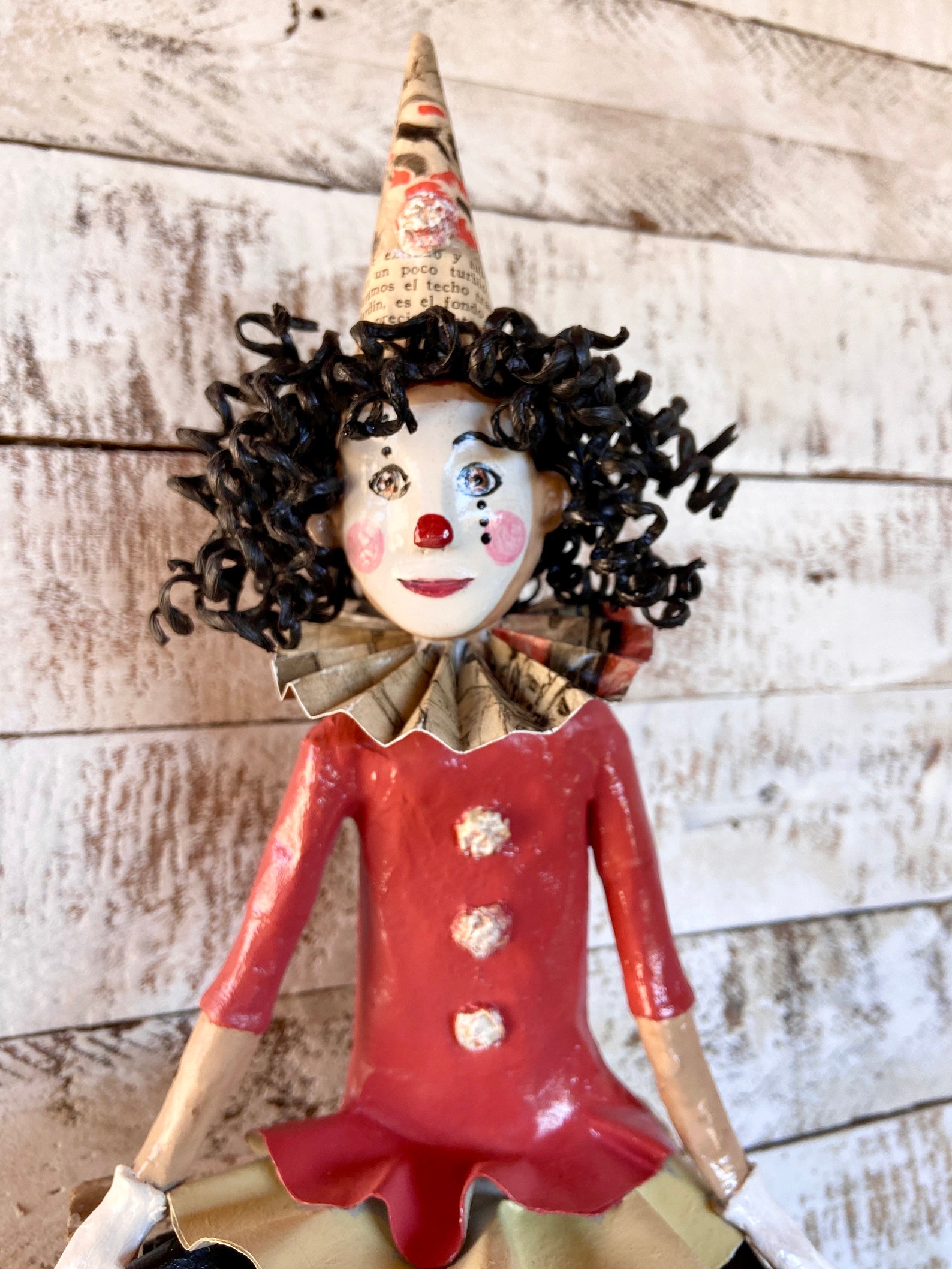 Hide Spanish Art Doll, OOAK Doll, Mimo Figure, Clown Sculpture, Doll ...