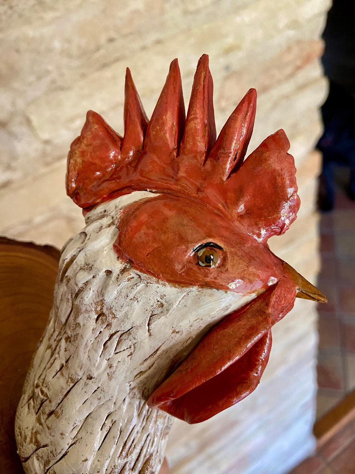 Fake Taxidermy Rooster Head, Rooster Head, Paper Mache Rooster, Rooster ...