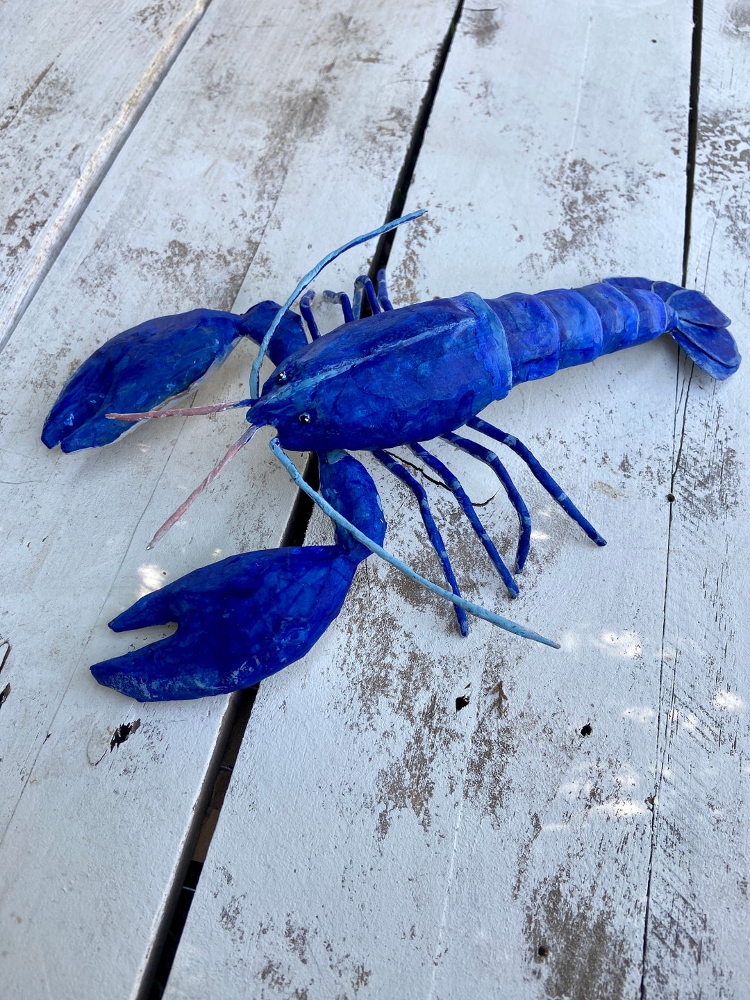 Blue Lobster, Mache Paper, Crustacean, Lobster Collection, Marine ...