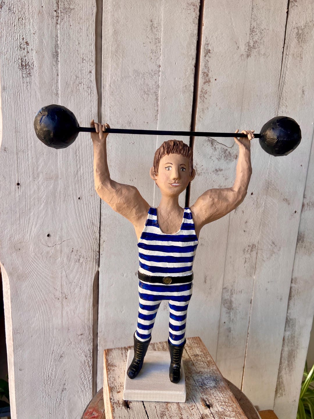 Strongman Circus Paper Mache 29 Cm Tall, Strongman Circus Figure ...