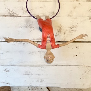 Acrobat Woman Mache Paper, Tightrope Walker Collection, Circus Figure ...