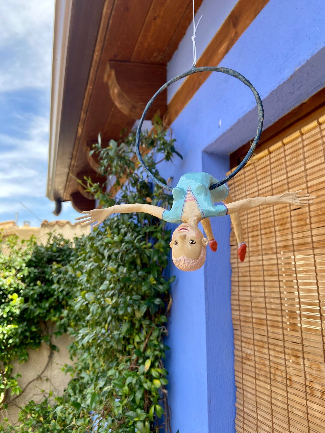 Acrobat Woman Mache Paper, Tightrope Walker Collection, Circus Figure ...