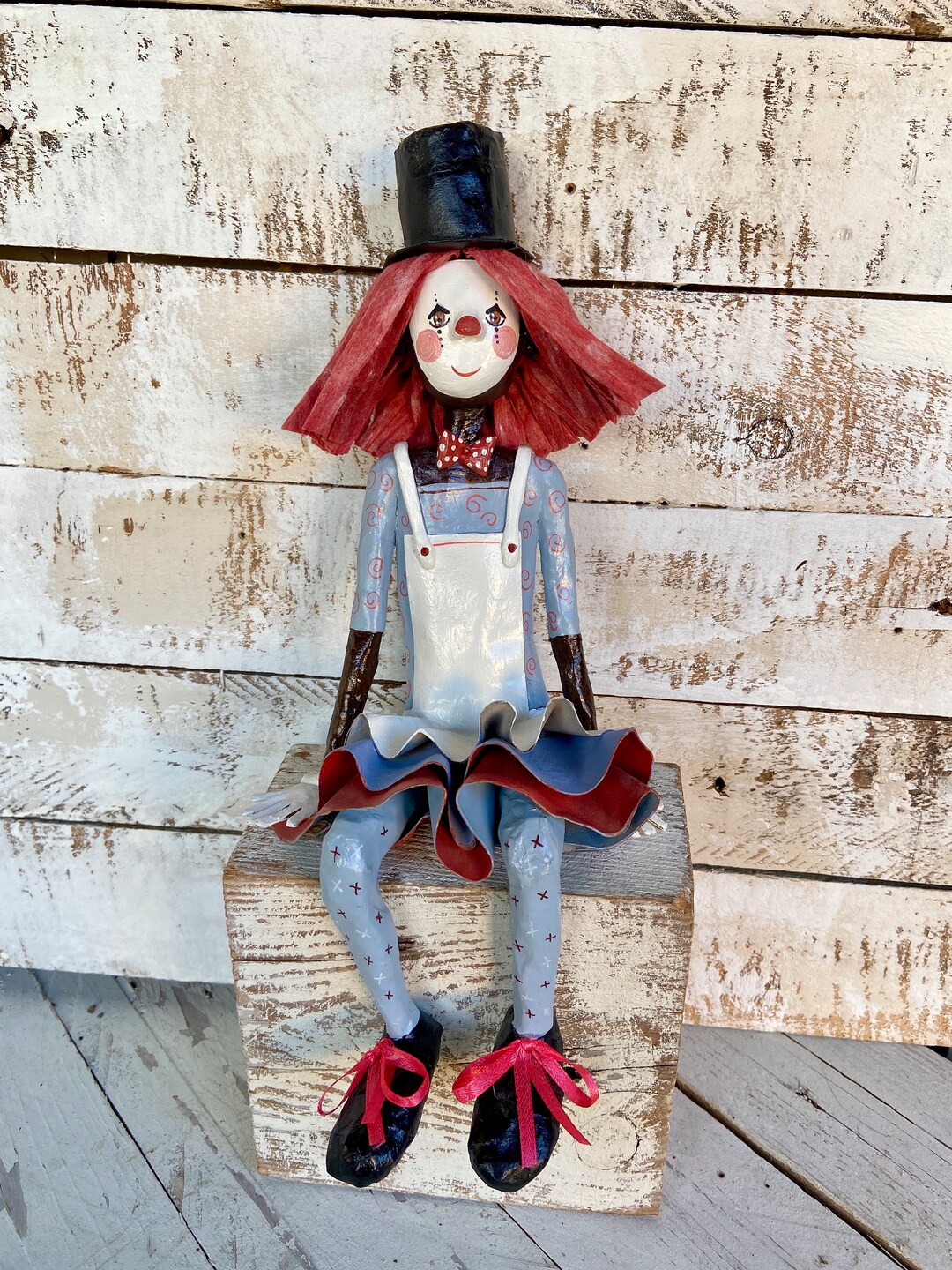 Hide Spanish Art Doll, OOAK Doll, Mimo Figure, Clown Sculpture, Doll ...