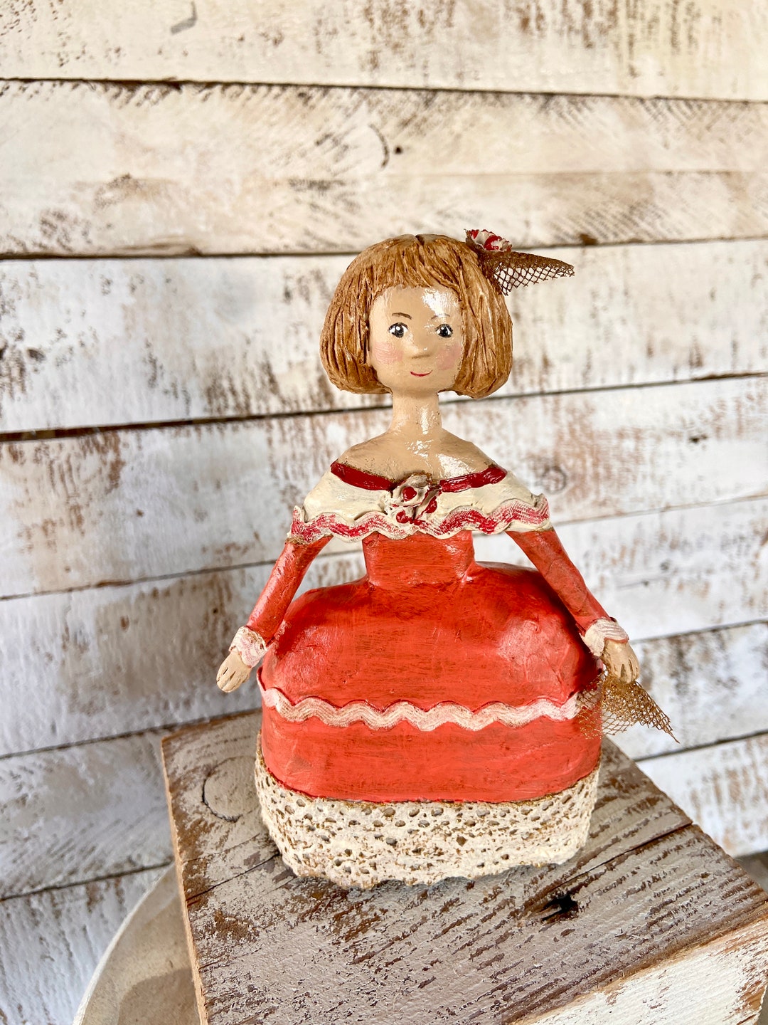 Menina Paper Mache Figure, Ooak Doll, Art Doll, Collection Doll, Unique ...