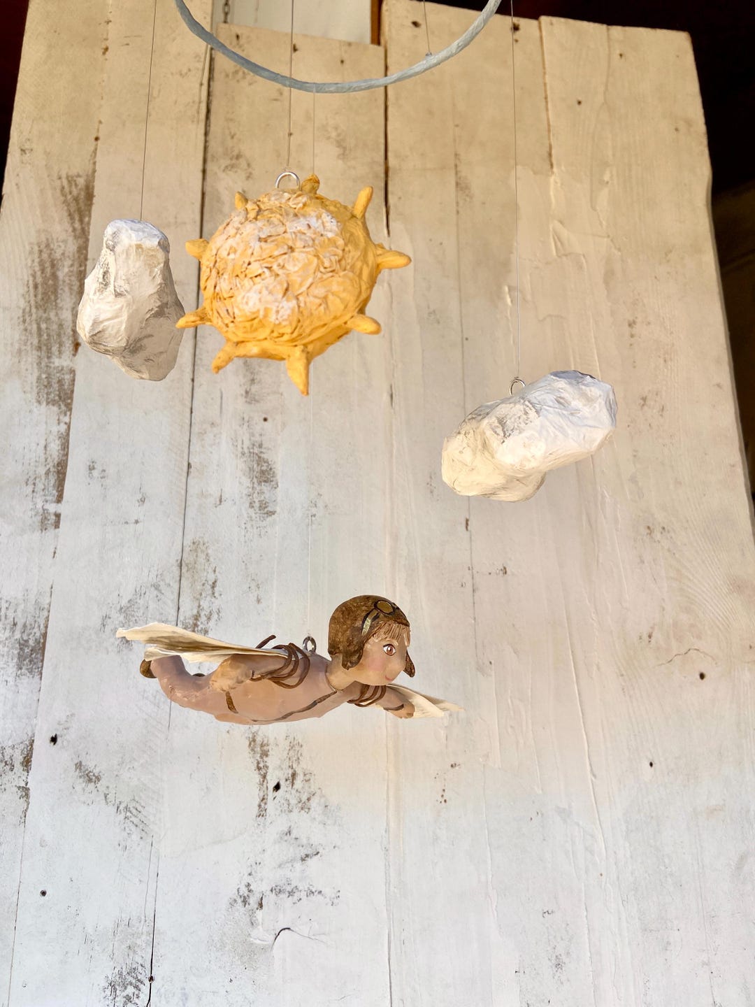 Paper Mache Aviator Mobile, Baby Crib Mobile, Children's Room ...