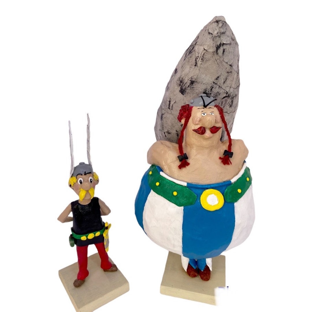 Asterix and Obelix Papier-mâché Comic Figure Collection - Etsy