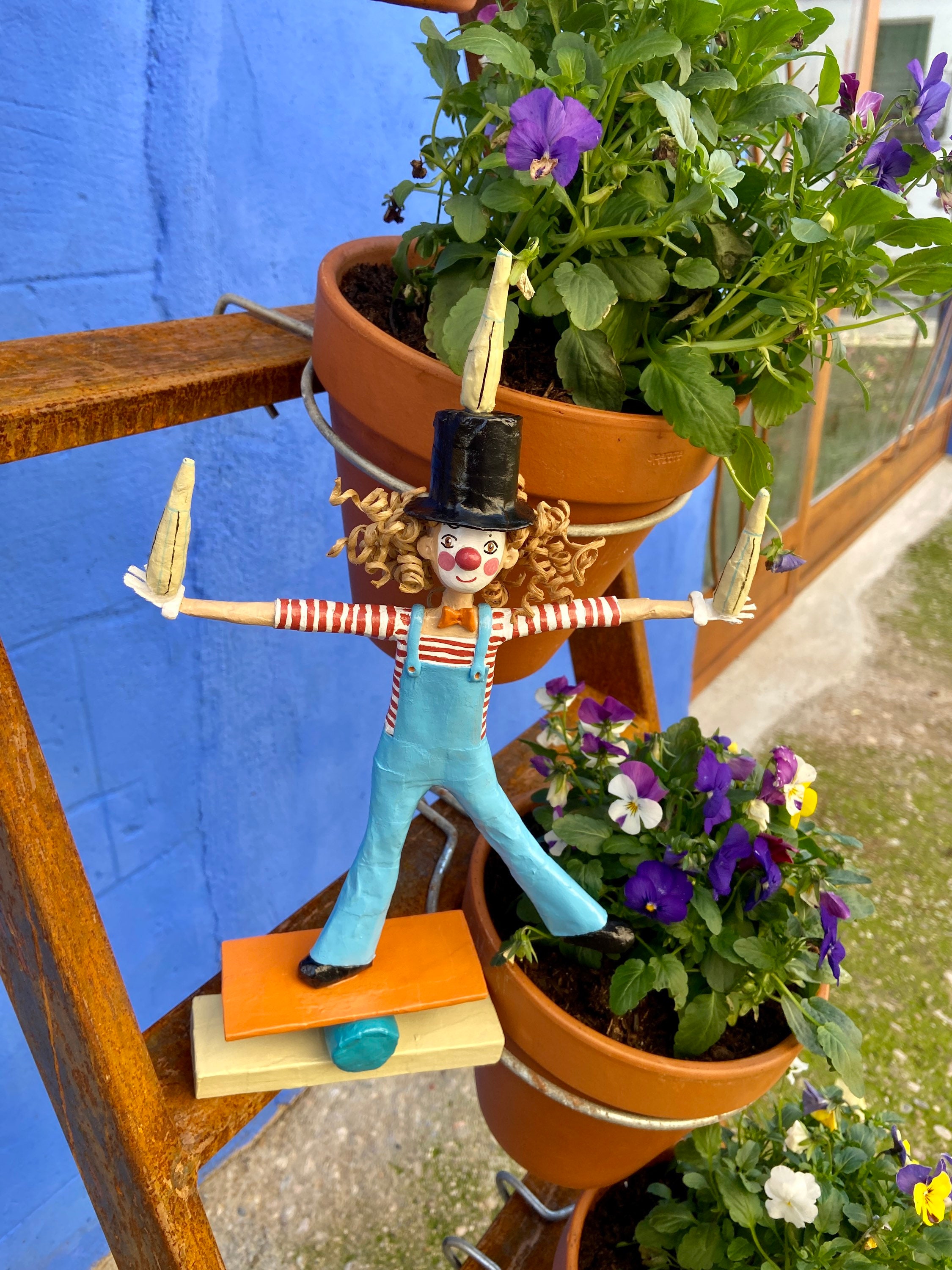 Acrobat Tightrope Walker Circus Papier-mâché Circus Figure - Etsy