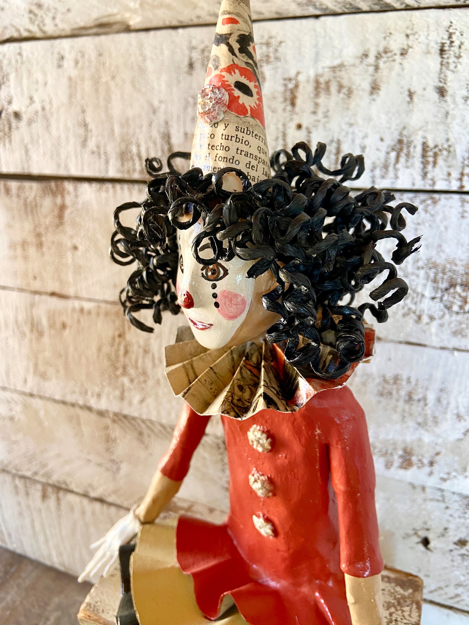 Hide Spanish Art Doll, OOAK Doll, Mimo Figure, Clown Sculpture, Doll ...