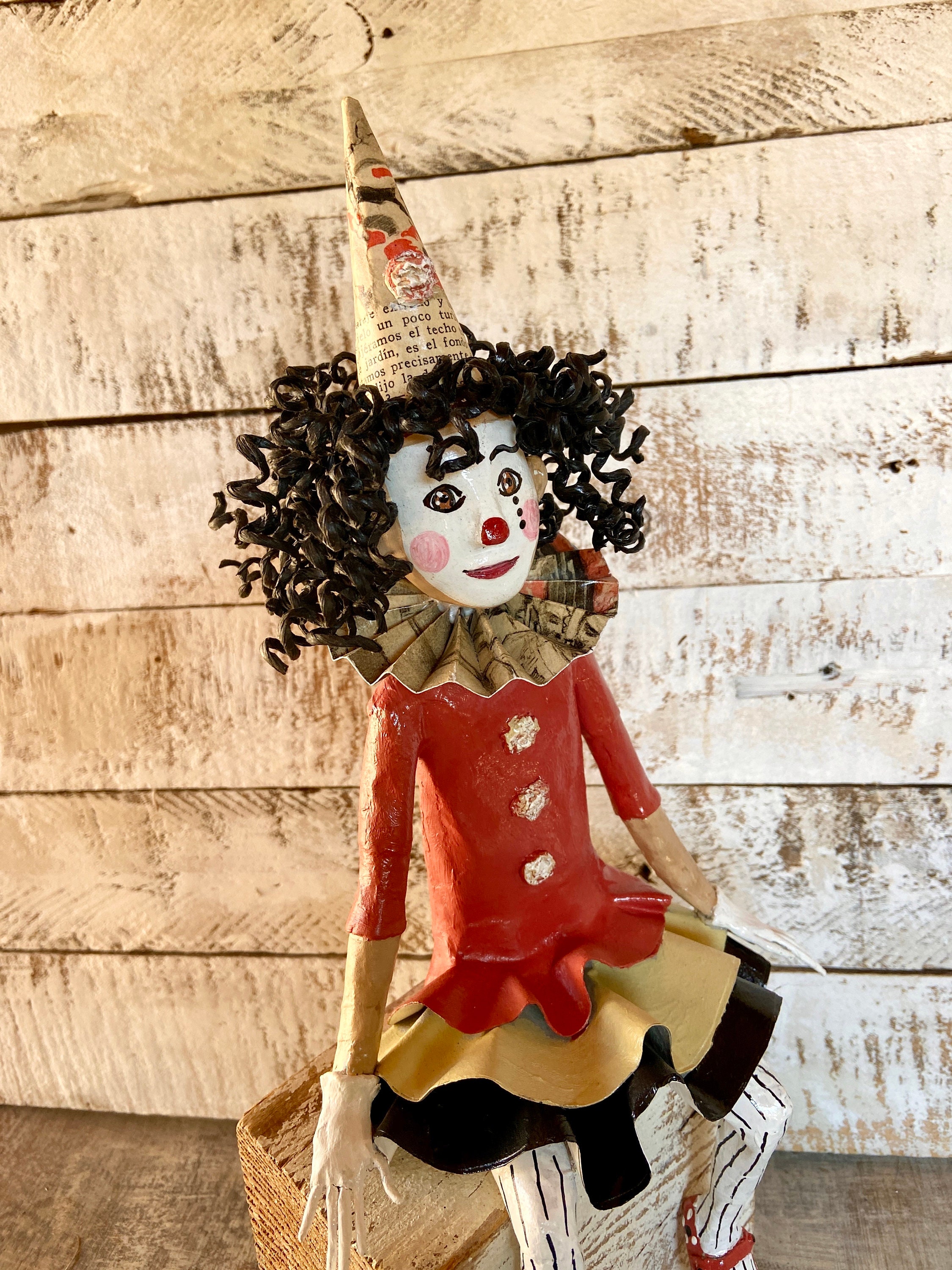 Hide Spanish Art Doll, OOAK Doll, Mimo Figure, Clown Sculpture, Doll ...