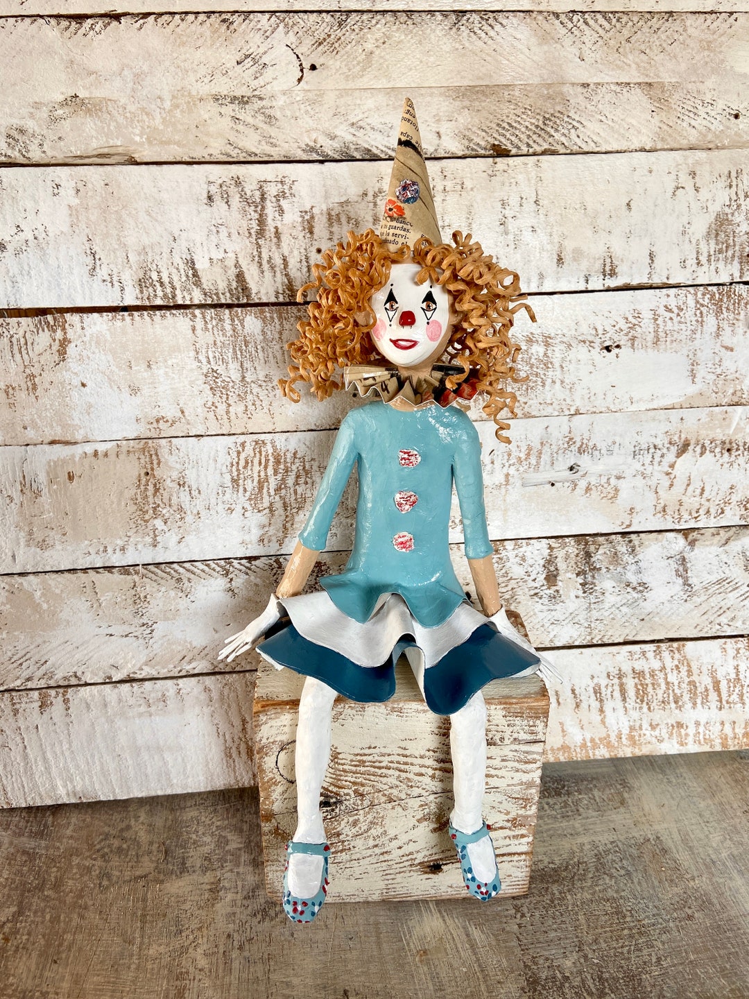 Hide Spanish Art Doll, OOAK Doll, Mimo Figure, Clown Sculpture, Doll ...