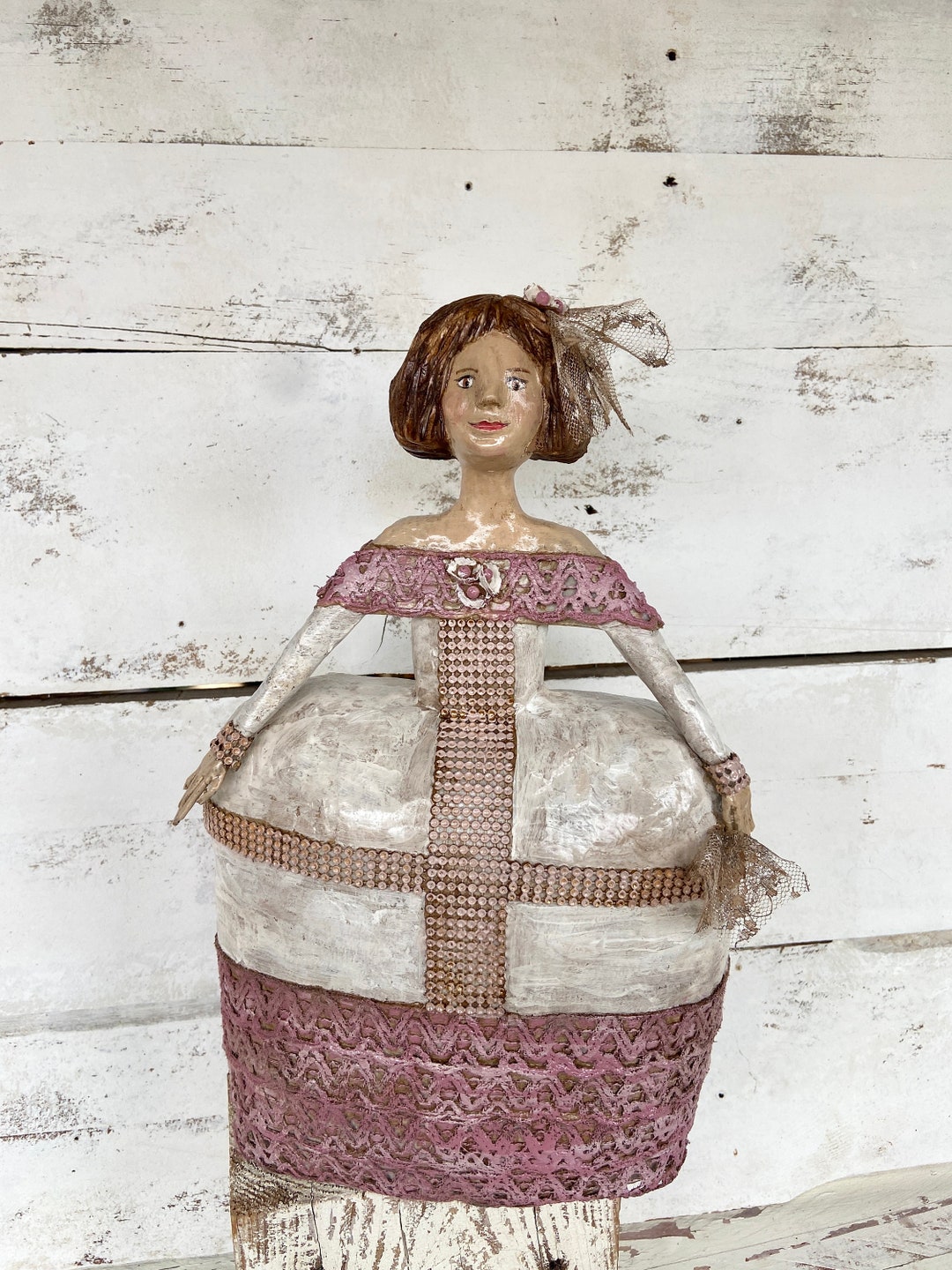 Paper Mache Girl, Ooak Doll, Art Doll, Collectible Doll, Unique Piece ...