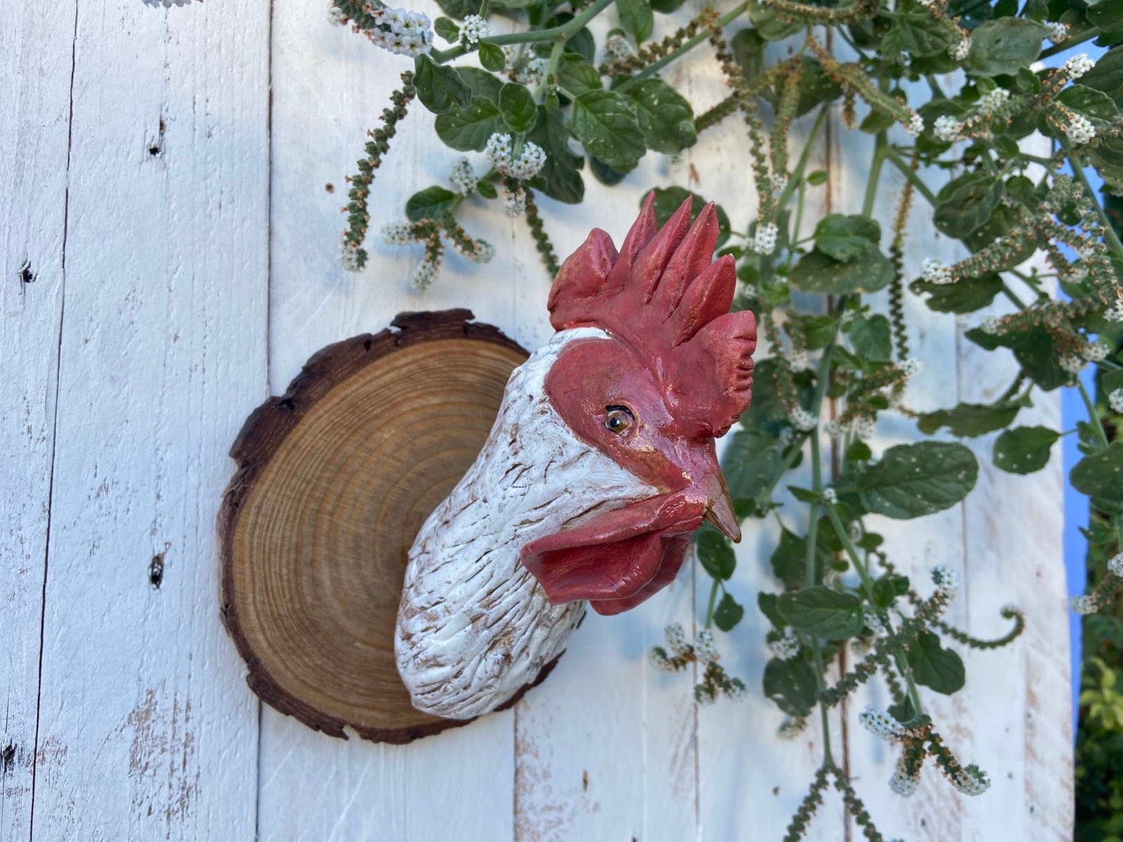 Fake Taxidermy Rooster Head Rooster Head Paper Mache - Etsy