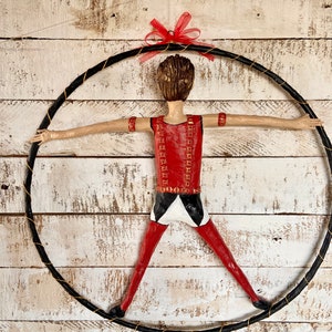 Acrobat Woman Mache Paper, Tightrope Walker Collection, Circus Figure ...