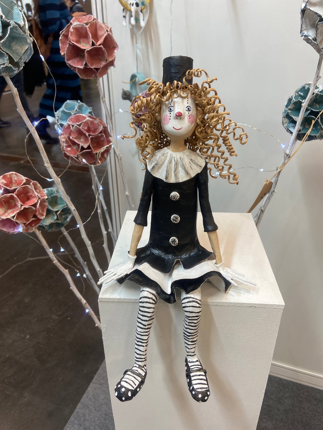 Muñeca de arte , muñeca OOAK, mimo figura, payaso escultura, muñeca ...