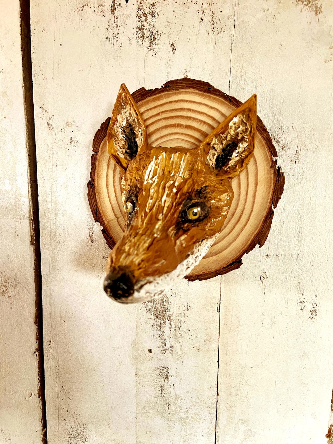Paper Mache Miniature Fox – Decorative Wall Hanging Head, Handcrafted ...