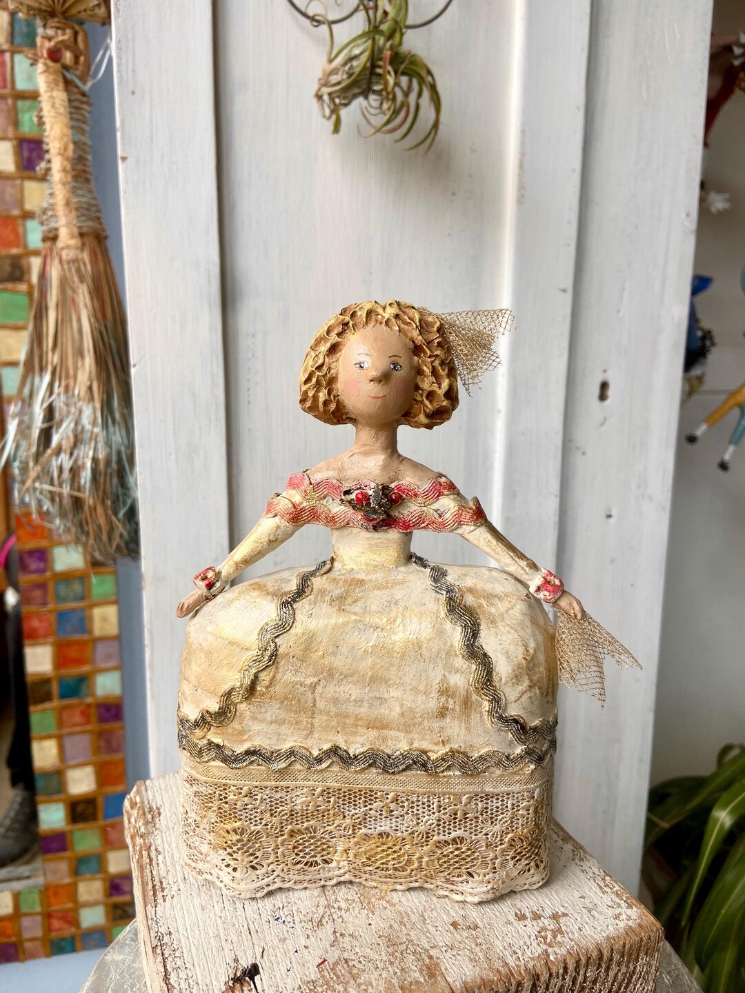 Menina Paper Mache Figure, Ooak Doll, Art Doll, Collection Doll, Unique ...