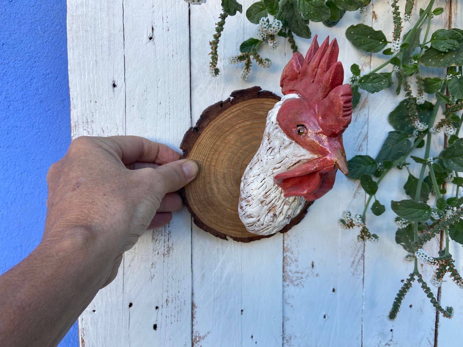 Fake Taxidermy Rooster Head Rooster Head Paper Mache - Etsy