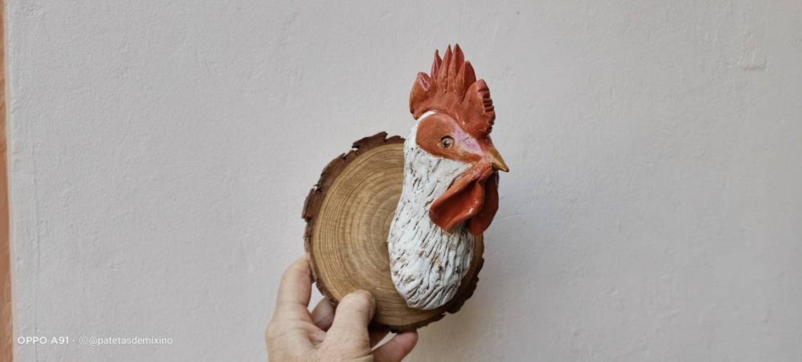 Fake Taxidermy Rooster Head Rooster Head Paper Mache | Etsy