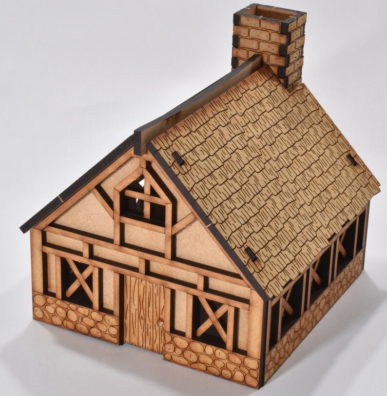 Single-story Village House MDF Laser Cut 28mm Kits - Etsy