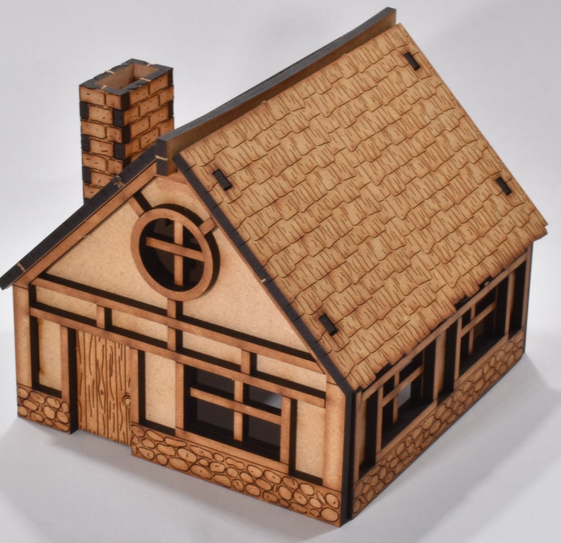 Single-story Village House MDF Laser Cut 28mm Kits - Etsy