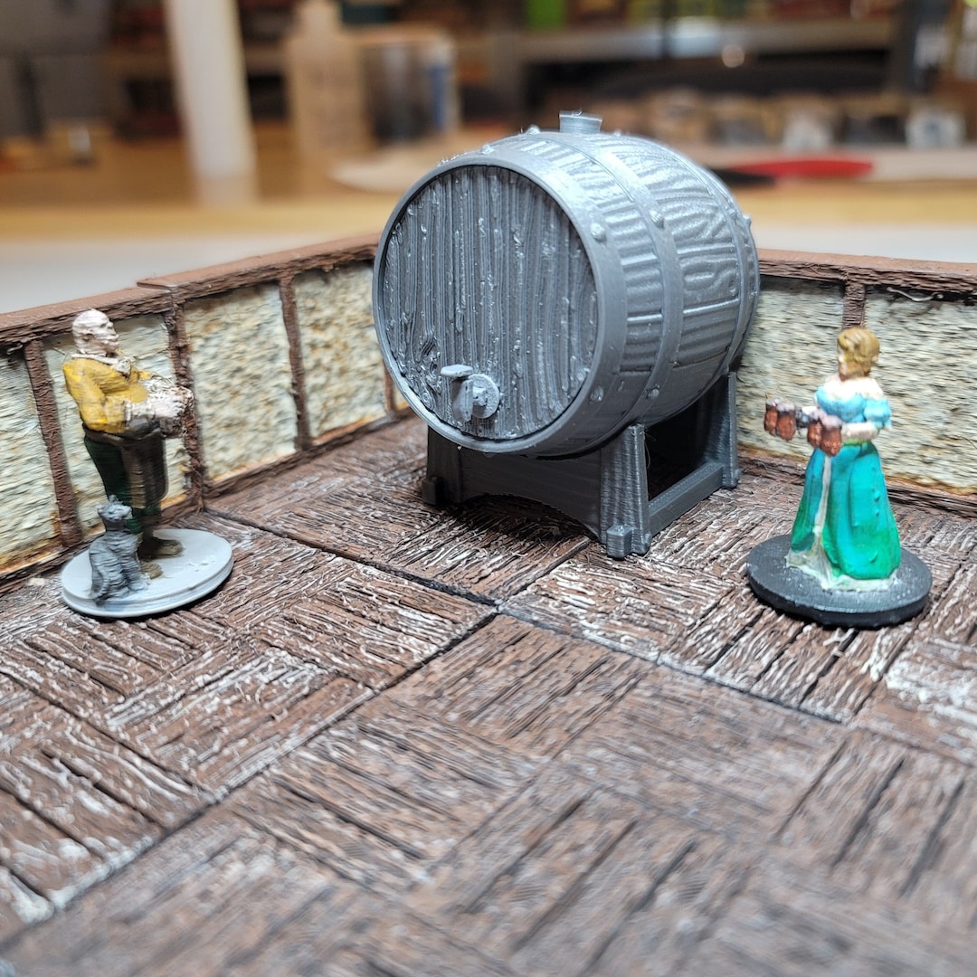 Wooden Tavern Brewing Barrel Giant Dungeons and Dragons RPG 3D Printed ...