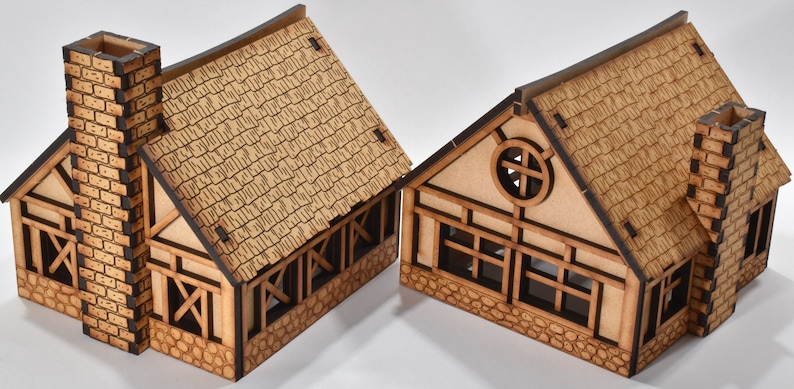 Single-story Village House MDF Laser Cut 28mm Kits - Etsy