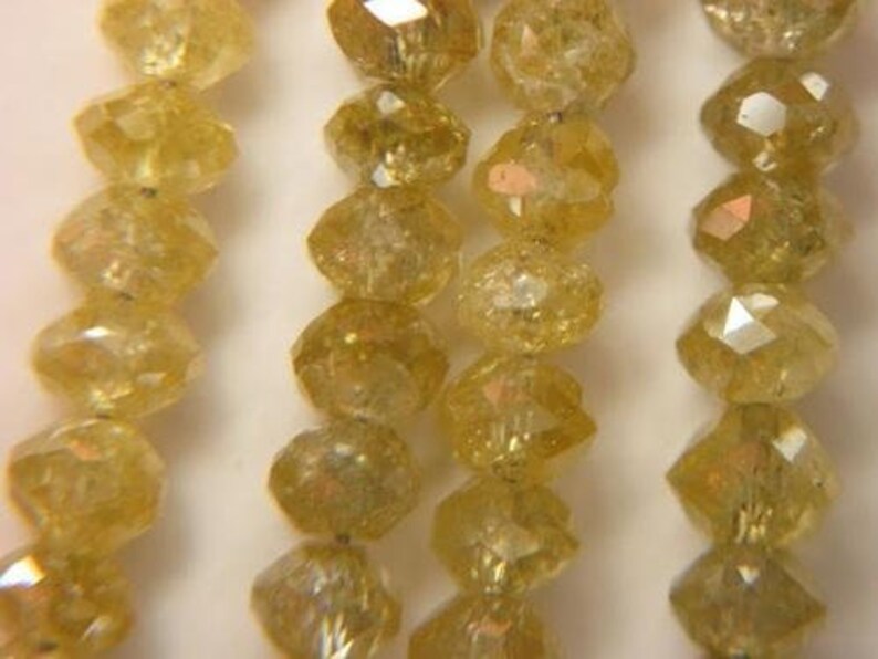 Best RARE Sparkling Yellow Faceted natural diamond bead | Etsy