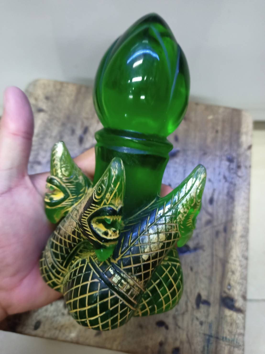 Antique Green Naga Eye Stone Naga Worship Lotus Lanna kingdom | Etsy