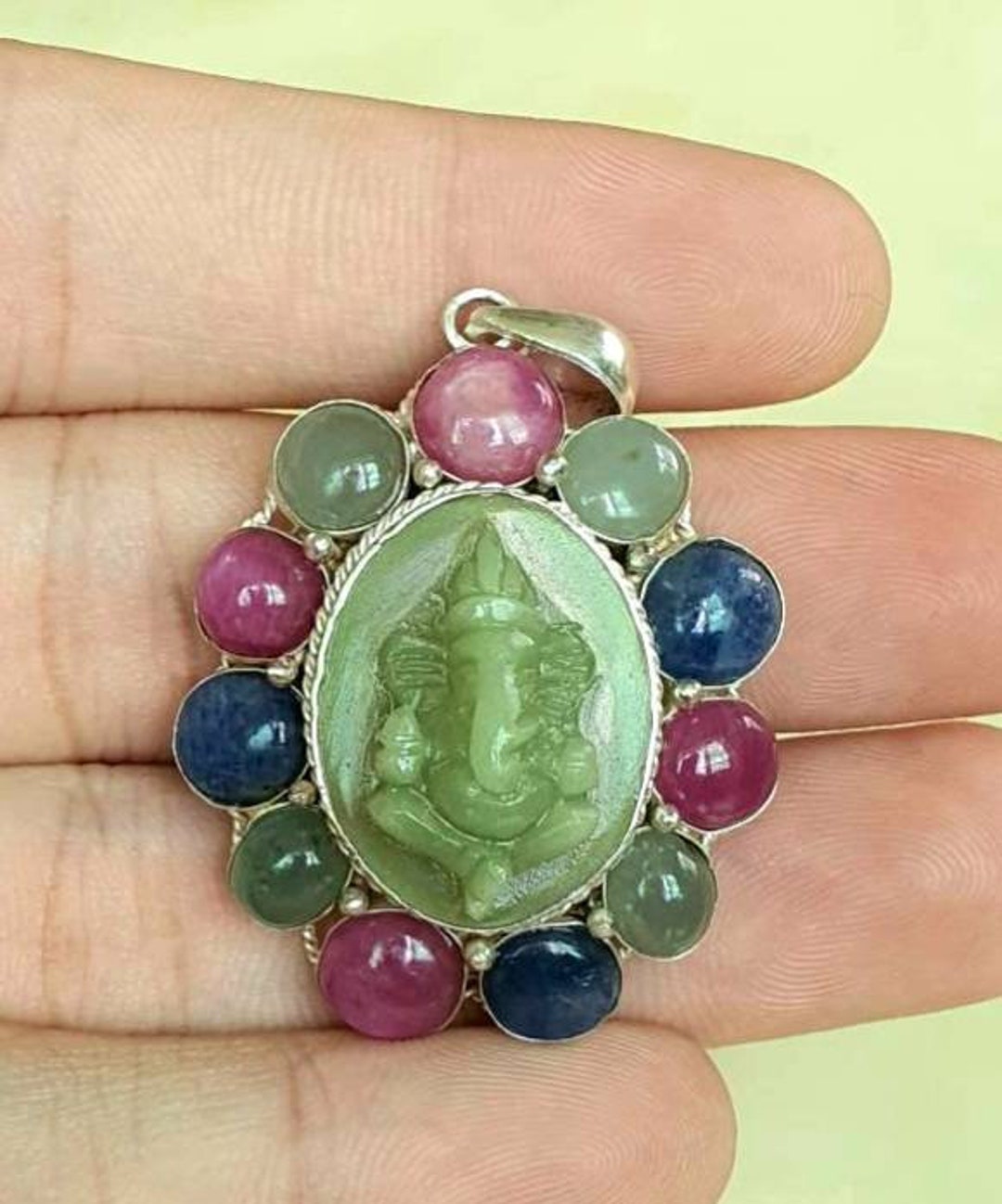 Gorgeous Carved Old Burmese Jade Chubby Lord Ganesh Natural - Etsy