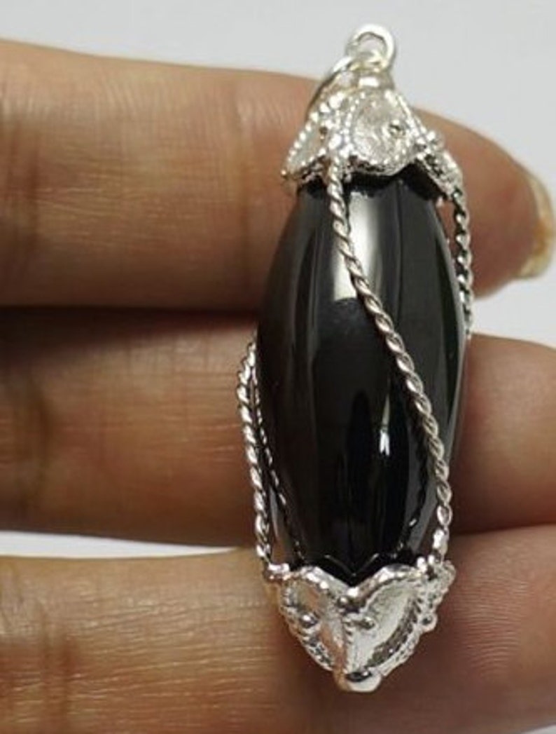 Super Power Black Naga Eye Oval Shape Crystal Gem Sterling - Etsy