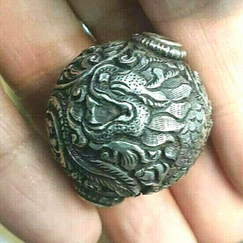 Vintage Handcrafted Attractive Dragon Entwined Among Ivy - Etsy