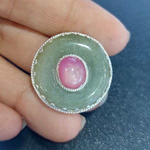 Ruby Jade Ring - Etsy