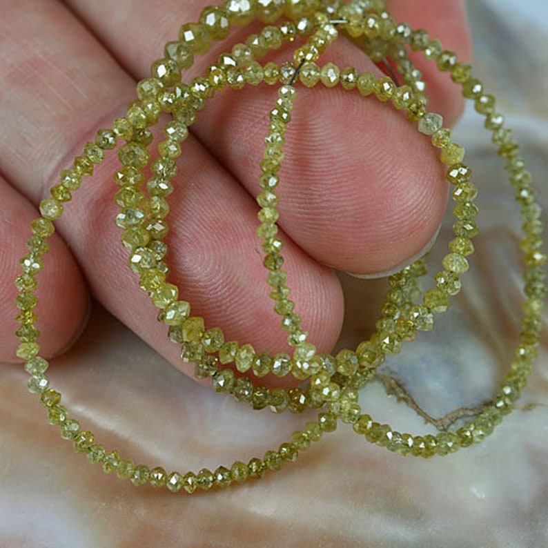 Best RARE Sparkling Yellow Faceted natural diamond bead | Etsy