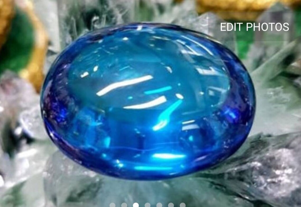 Vintage Carved Natural Blue Naga Cave Crystal 300 Grams - Etsy