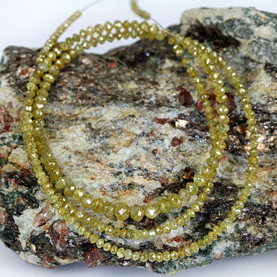 Best RARE Sparkling Yellow Faceted natural diamond bead | Etsy
