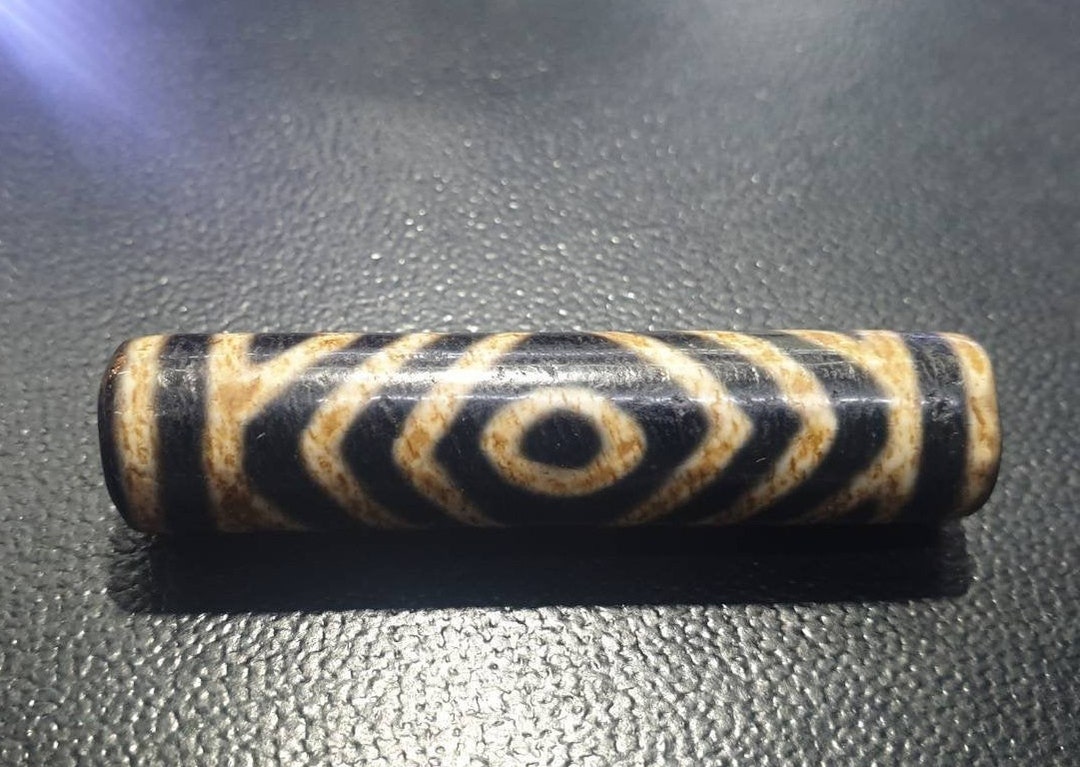 Ancient Tibet Dzi Bead 1 Eye Wisdom Chung White Stripe - Etsy