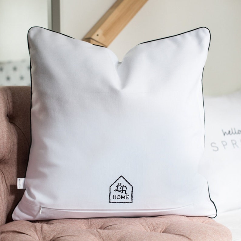 Embroidered Word Cushion Covertypography Pillowword - Etsy UK