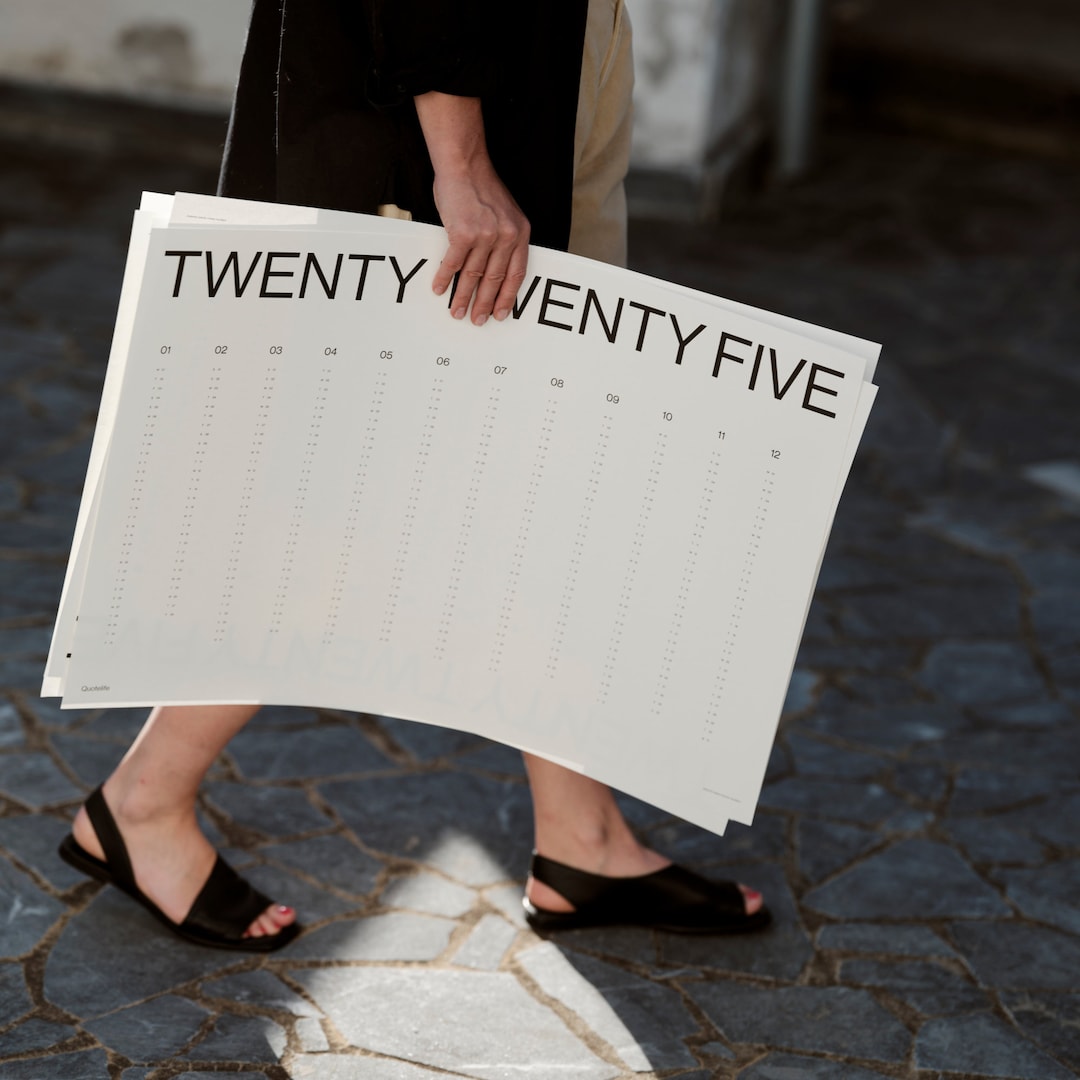 Minimalist Wall Planner 2025, Wall Calendar, Wall Organiser With ...